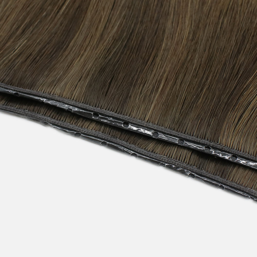 Double Drawn Raw Russian Human Hair Butterfly Genius Weft With XO Hole ...